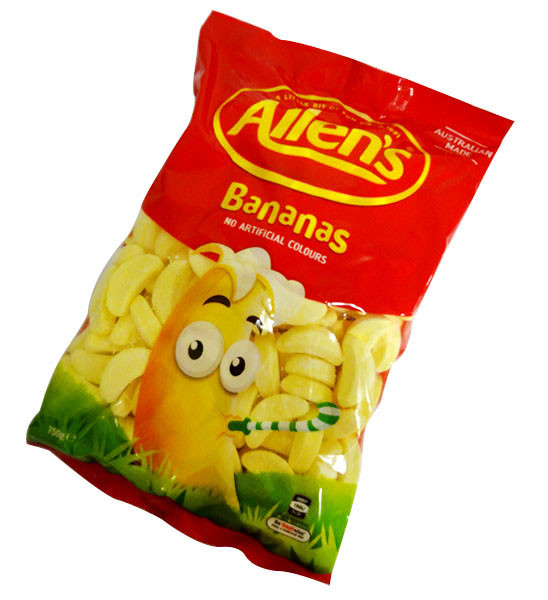 Allens Candy Bananas - purchase at The Professors Online Lolly Shop (10873)