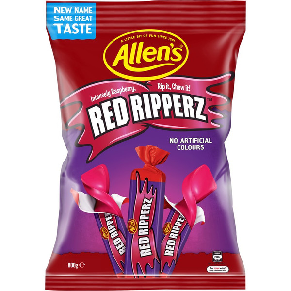 Allens Red Ripperz (800g Bag)