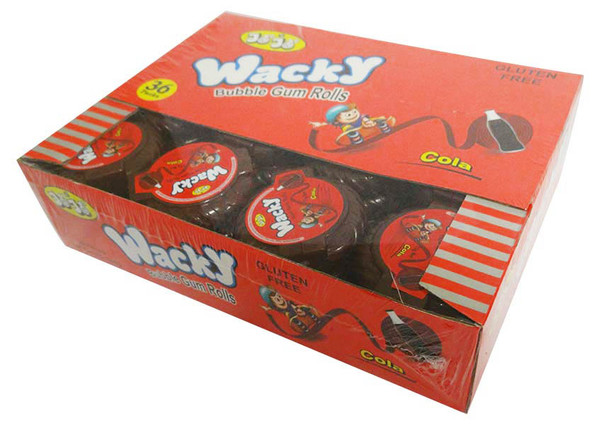 Wacky Bubble gum Rolls - Cola online at The Professors Online Lolly ...