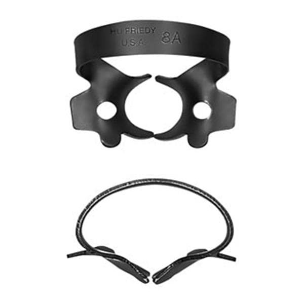 Black Line Rubber Dam Clamp Winged Size 8A (RDCM8AX) - Dental Brands