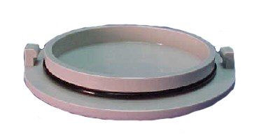 Vacuum Canister Cap w/O-ring, Bottom & Side Mounted, Gray - Dental Brands