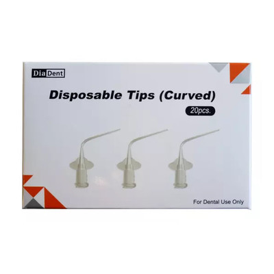 Clear Disposable Pre-Bent Tips (20 tips/box) - Dental Brands