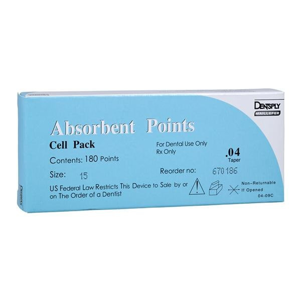 Absorbent Paper Points .04 Taper Cell Pack of 180 - Dental Brands