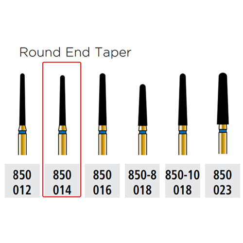 Alpen FG 850C 014 Round End Taper Diamond Bur 5/Pk - Dental Brands