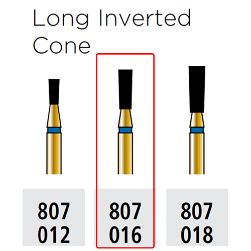 Alpen FG 807C 016 Long Inverted Cone Diamond Bur 5/Pk - Dental Brands