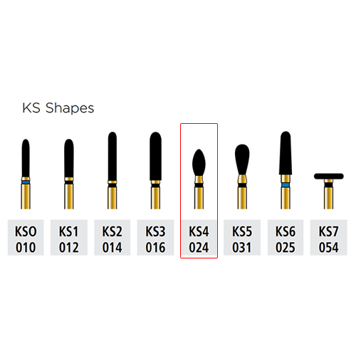 Alpen FG KS4F 024 KS Shape Diamond Bur 5/Pk - Dental Brands