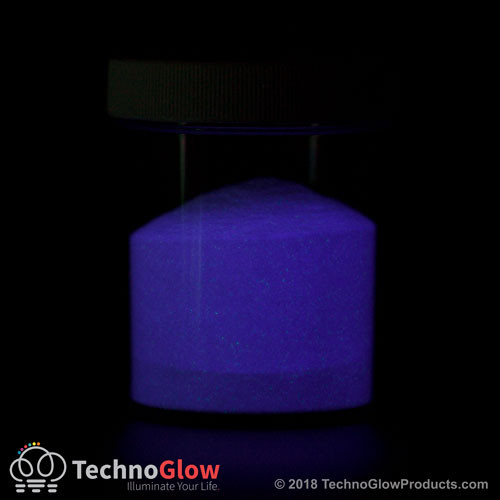 Purple to Blue Glow in the Dark Powder | Techno Glow