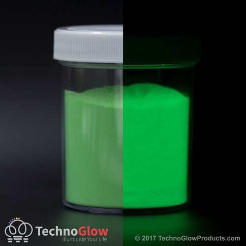 Daytime Green Glow in the Dark Powder