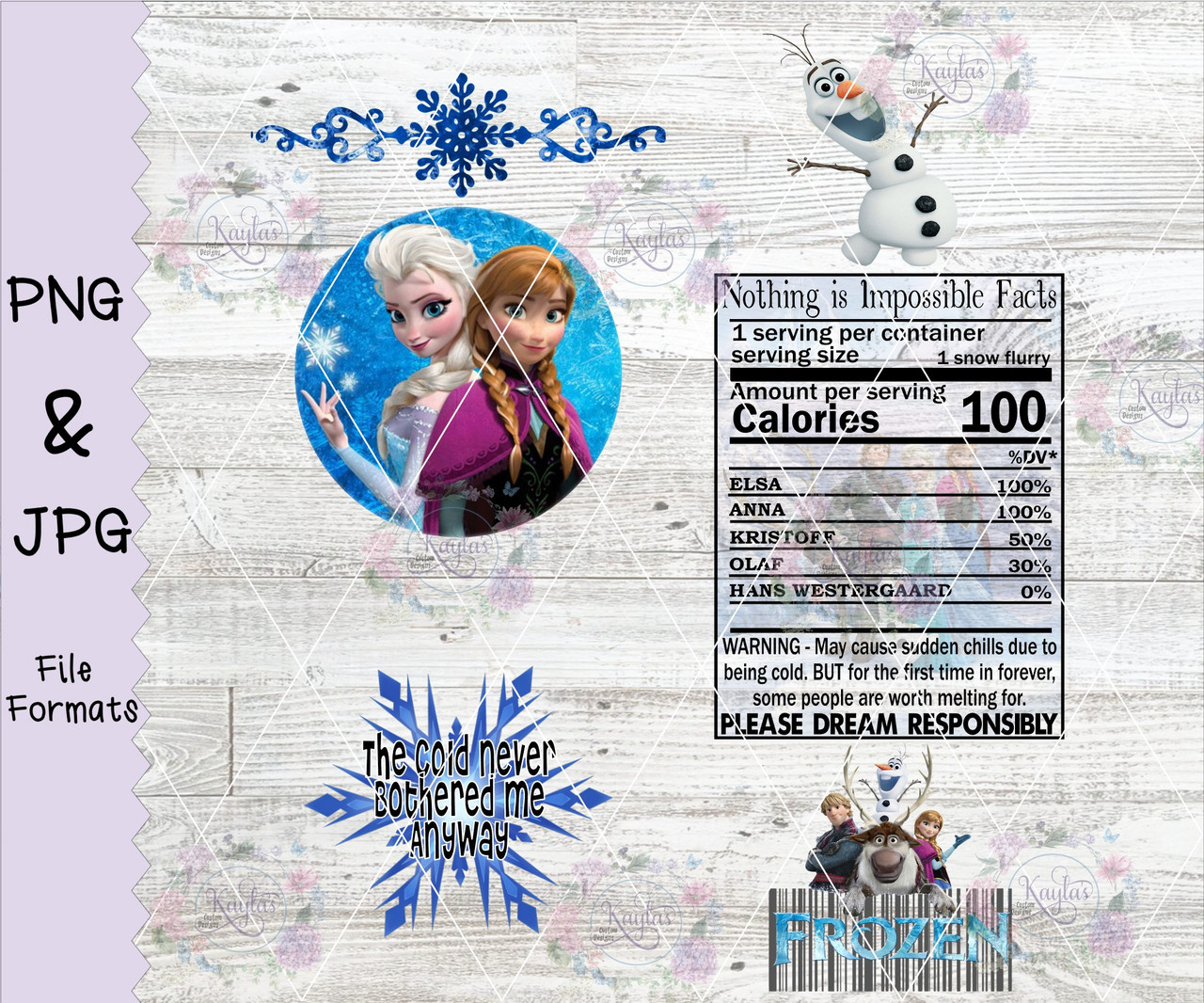 Princess Elsa & Anna Can Style Digital Download