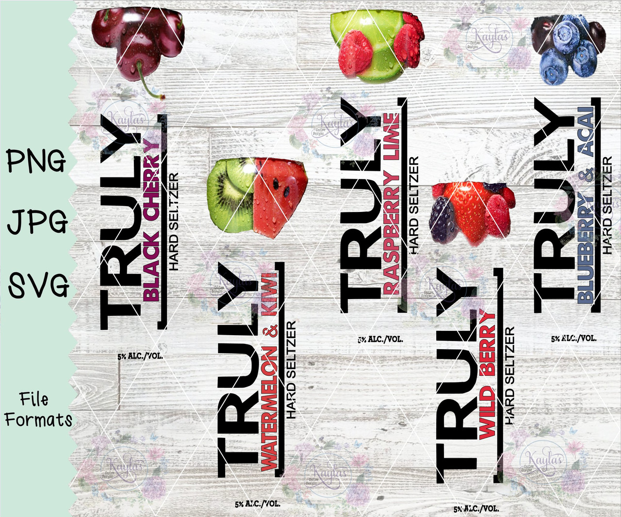 Truly New Can Style 5 Berry Flavors Digital Download