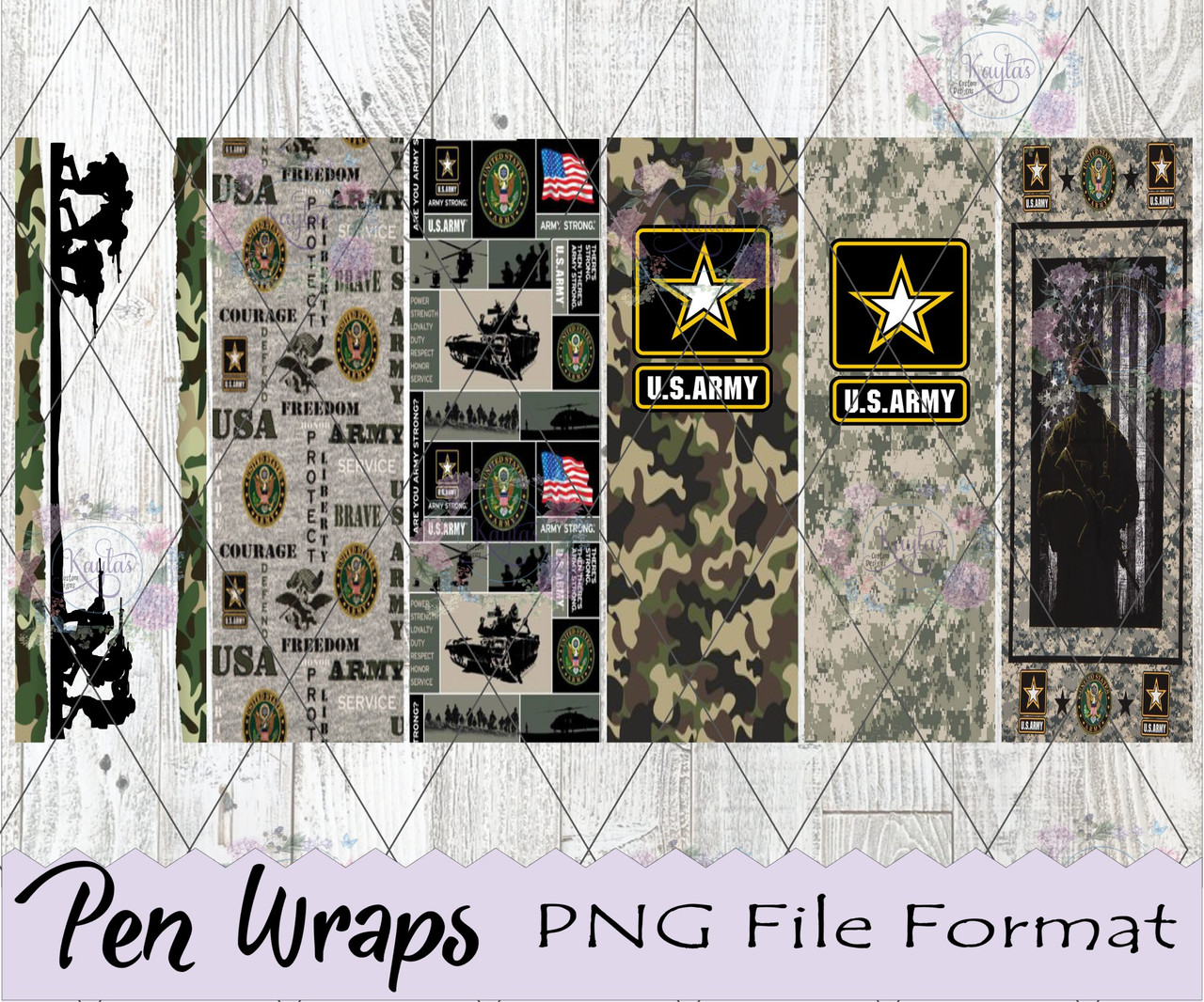 US Army Pen Wraps Digital Download