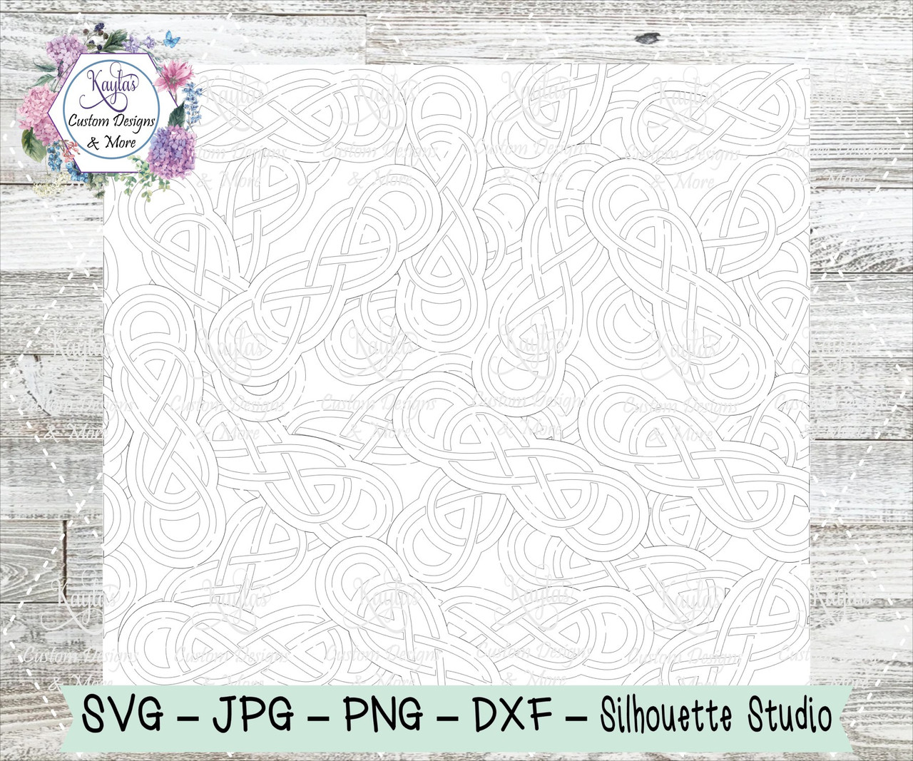 Double Infinity Burst Tumbler Template Digital Download