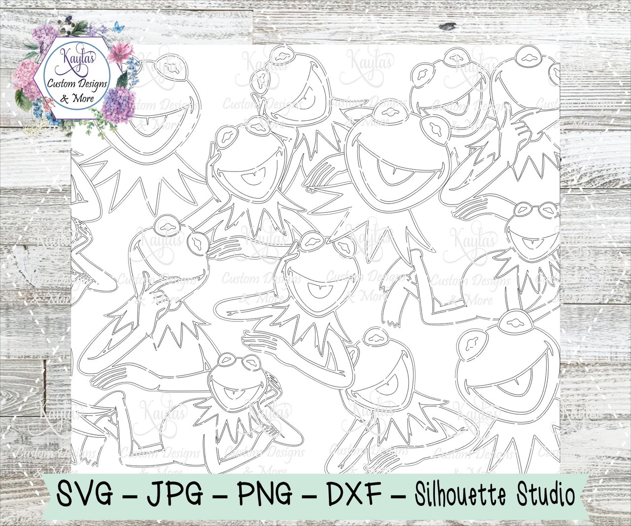Kermit The Frog Burst Tumbler Template Digital Download