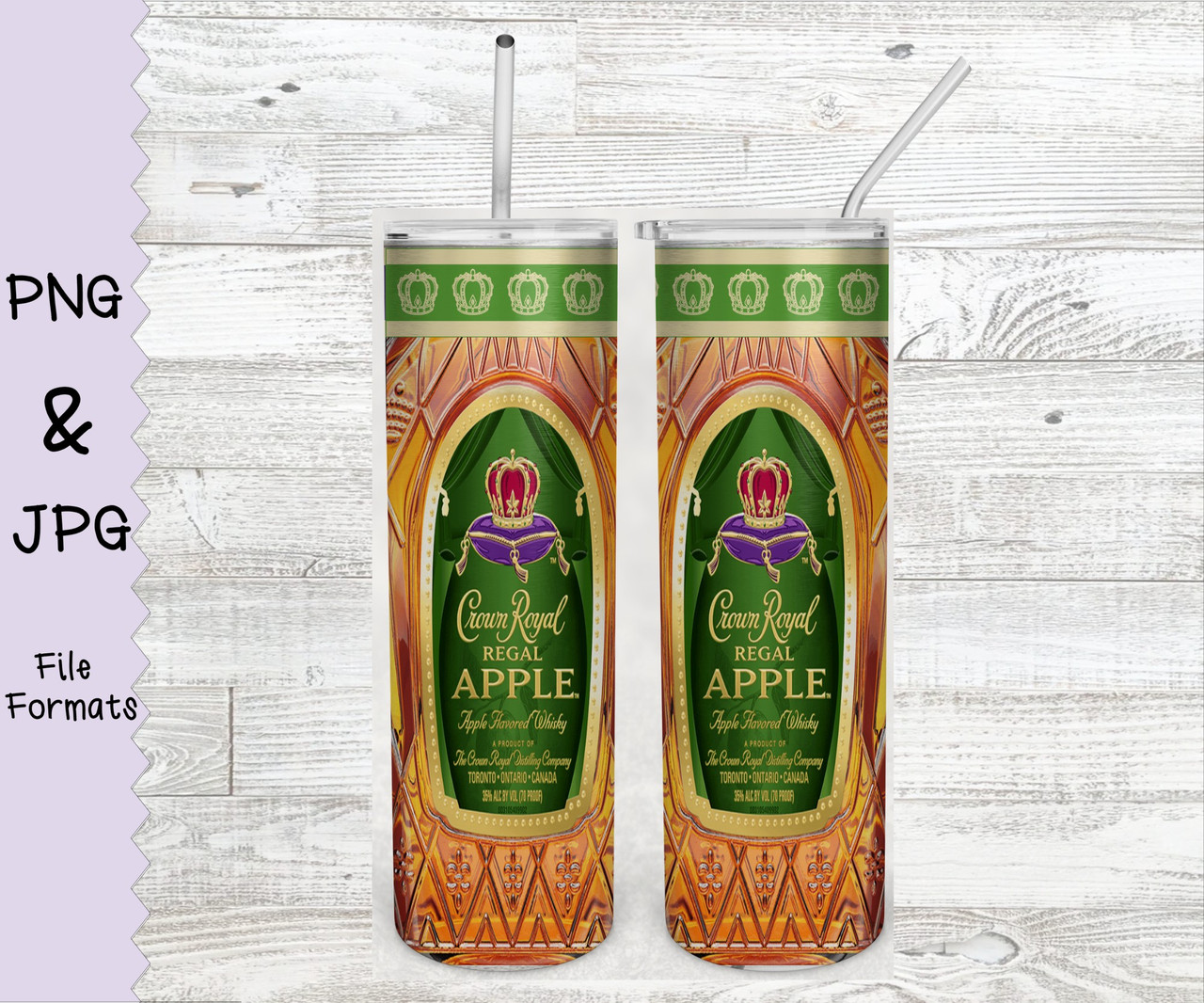 Crown Royal Apple Tumbler Wraps Digital Download