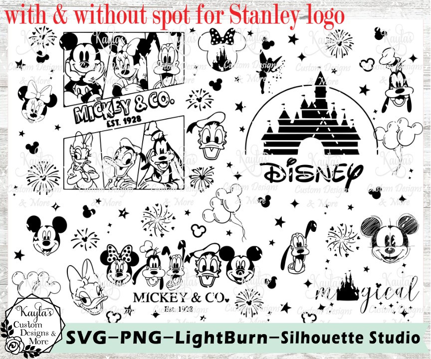 Mickey and Co SVG Tumbler Template Digital Download
