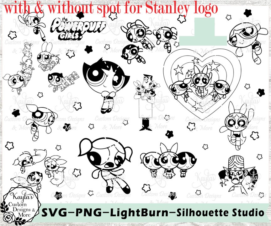 Powerpuff Girls SVG Tumbler Template Digital Download