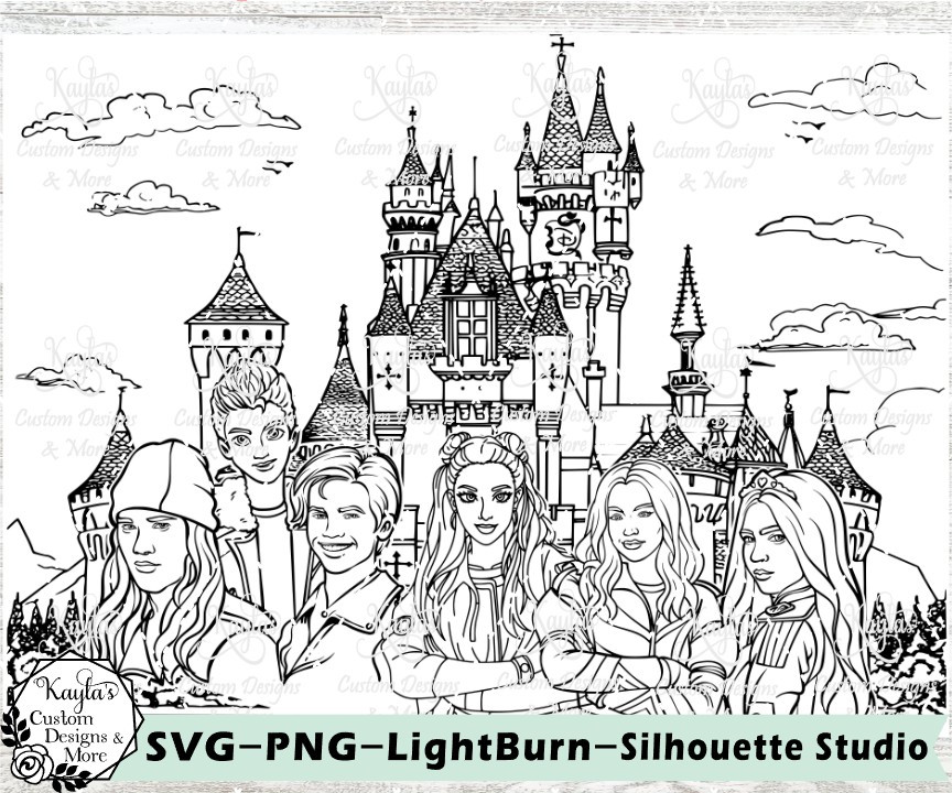 Descendants SVG Tumbler Template Digital Download