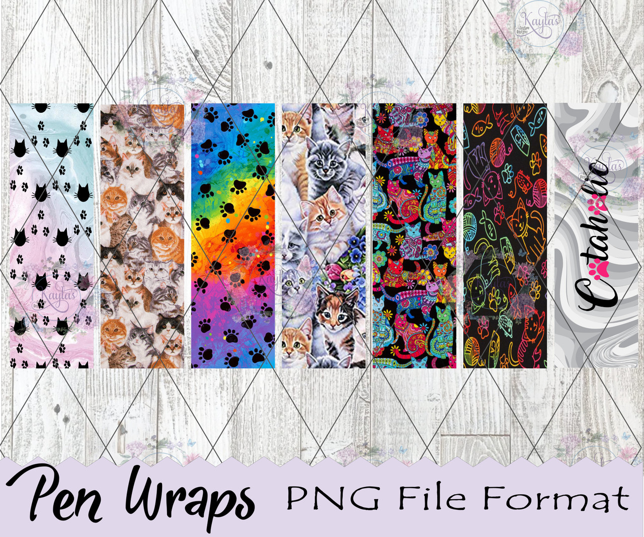 Cat Lover Pen Wraps Digital Download