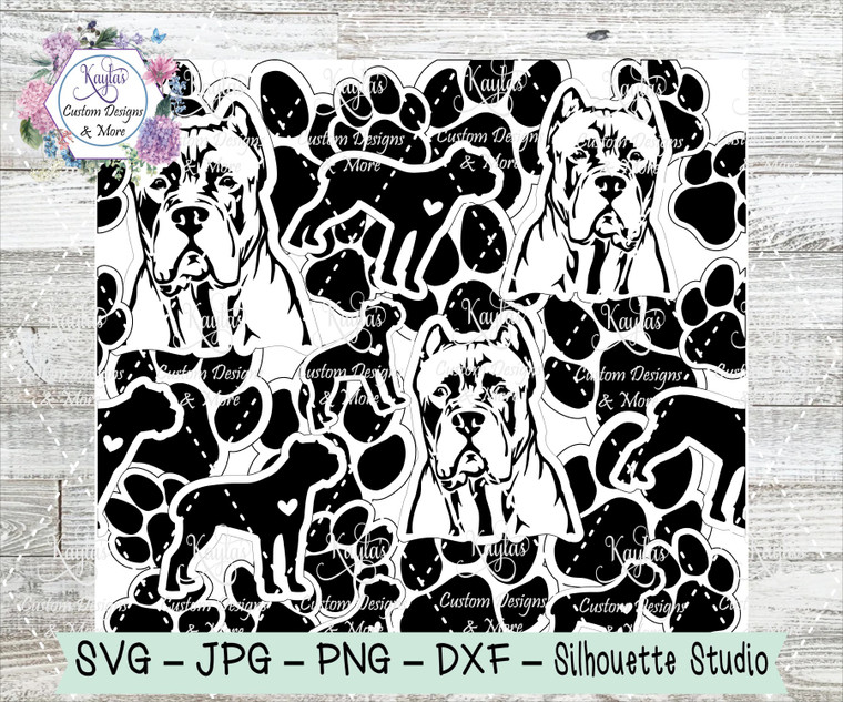 Cane Corso Burst Tumbler Template Digital Download