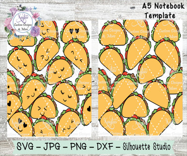 Tacos Burst Notebook Template Digital Download