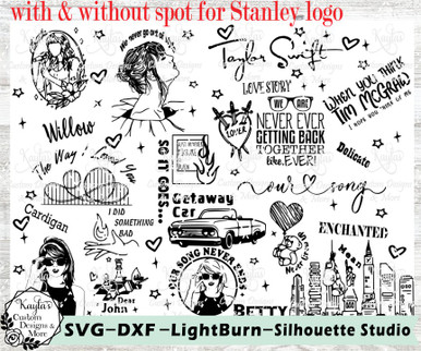 Taylor Swift Songs SVG Tumbler Template Digital Download