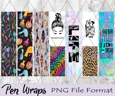 Hair Stylist Pen Wraps Digital Download