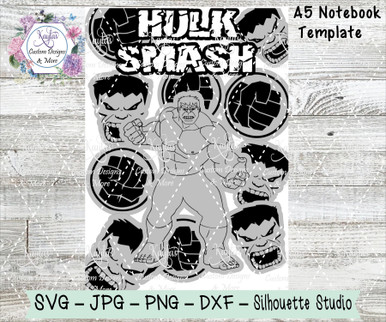 Hulk Smash Burst Notebook Template Digital Download