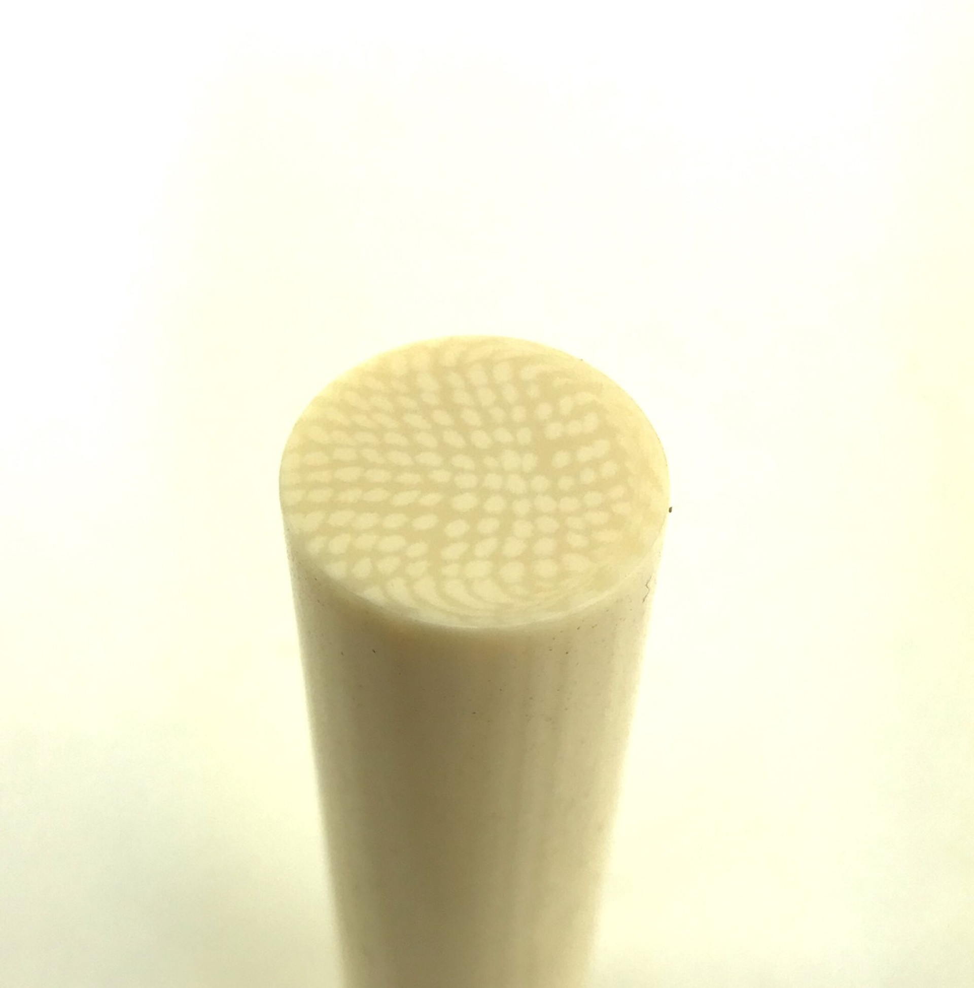 Imitation Ivory Cast Resin Round Rod 20 mm x half meter w/ Shreger ...