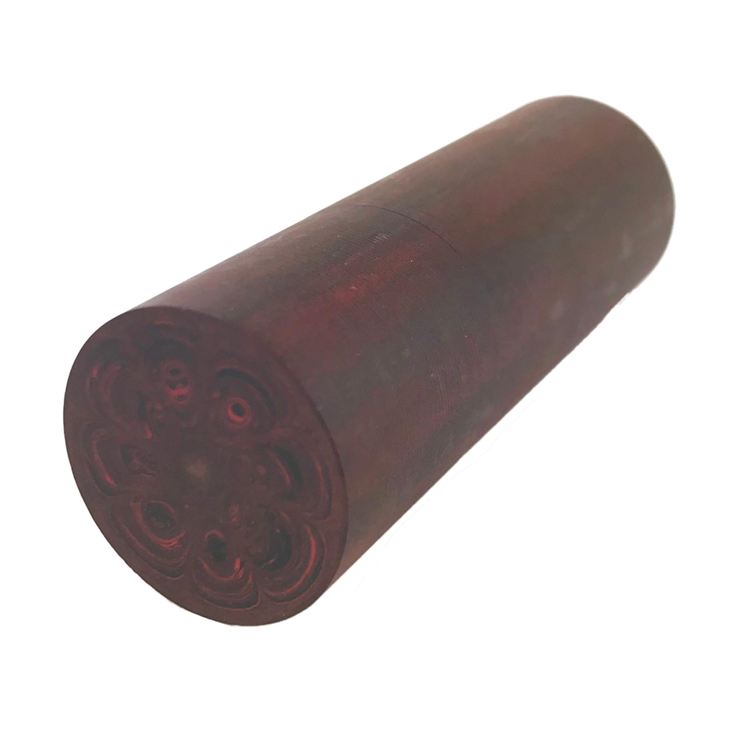 NYH Ebonite Rod Germany Red Black 8 Swirl By The Inch nyh-ebonite-rod-germany-red-black-8-swirl-by-the-inch