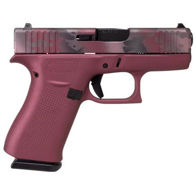 Glock G43X Custom "Dark Pink Frame/Camo Slide" 9MM Subcompact 10RD ...