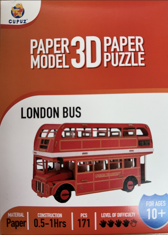 LONDON BUS Paper Model - STAMFORD HILL STATIONERS