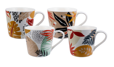 Mod Mug 400ml, Set of 4 - Abstract Paradise