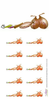 Self Adhesive Jar Labels - Onion Label