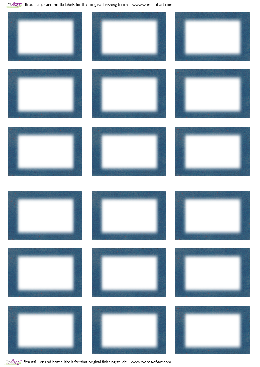 Ocean Blue Wide Border Jar Labels, Cake Labels, Food Labels - Wares of ...