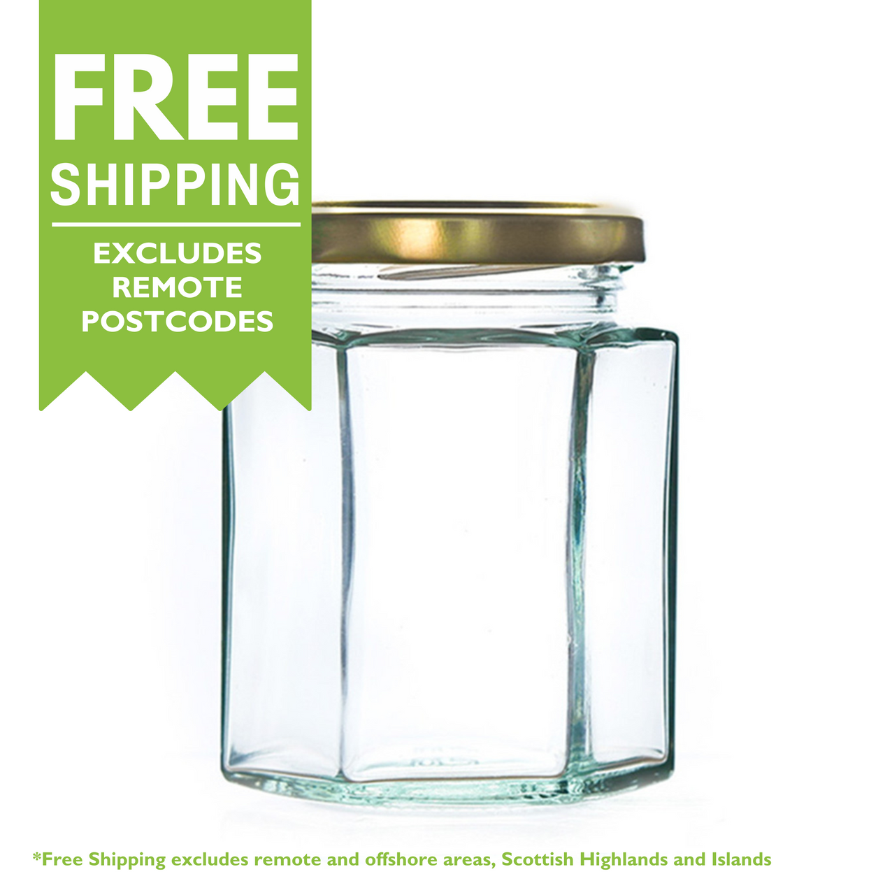 SPECIAL OFFER 190ml Hexagonal Jam Jar - FREE SHIPPING