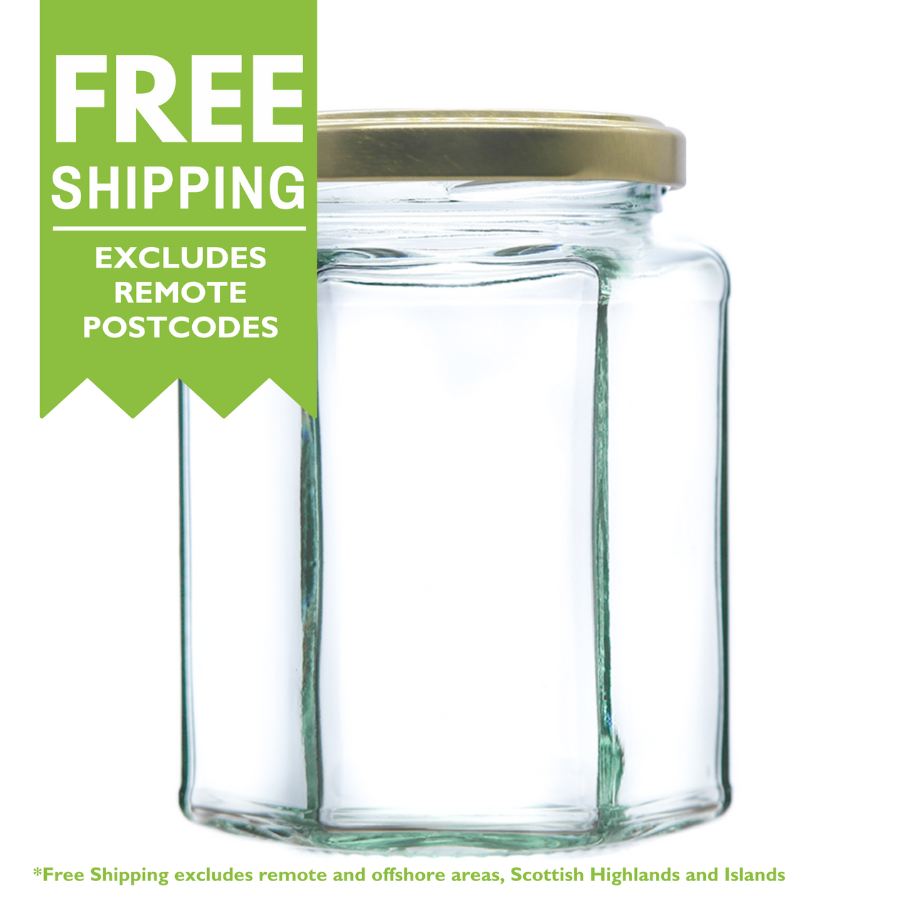 280ml Hexagonal Honey Jar | 340g Faceted Glass Jars