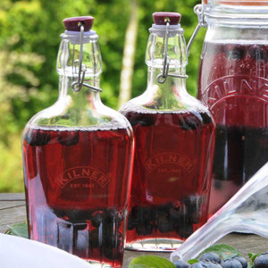 Making sloe gin in glass bottles - Wares of Knutsford Ltd