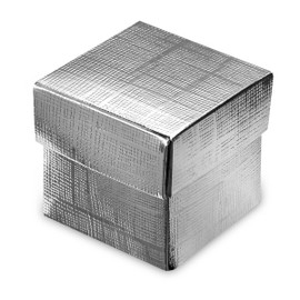 Wedding favour silver square box - wedding favour packaging