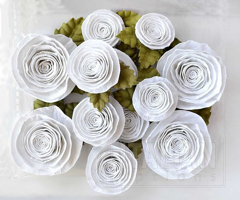 White Paper Rose Book Paper Flowers Roses Rose Bouquet Vintage Gift