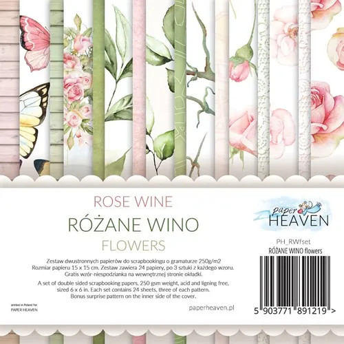 Rose Wine - Flowers - 6"x 6" Paper Pad (PH_RWfset)
