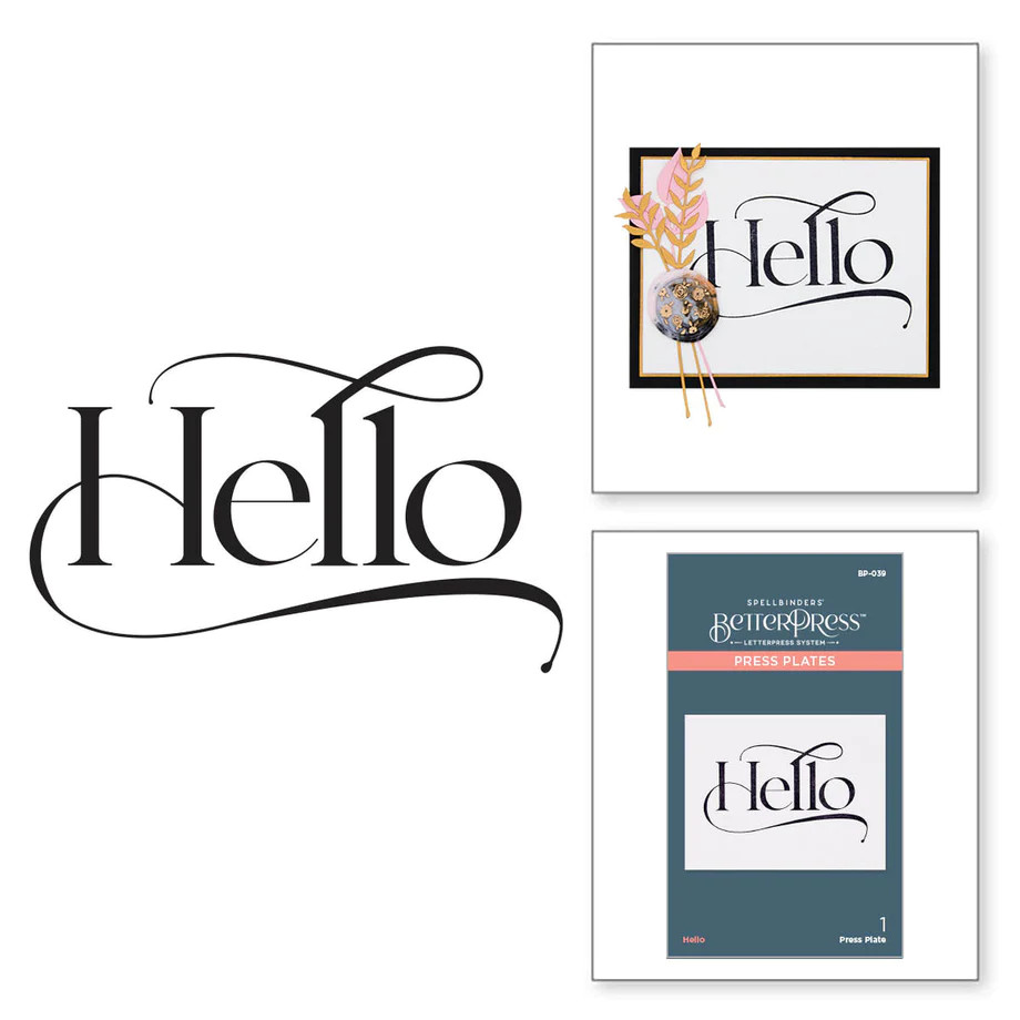Spellbinders - Betterpress Letterpress System - Hello - Press Plates ...