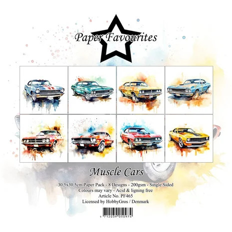 Paper Favourites - Muscle Cars - 12"x 12" Paper Pack (PF465)