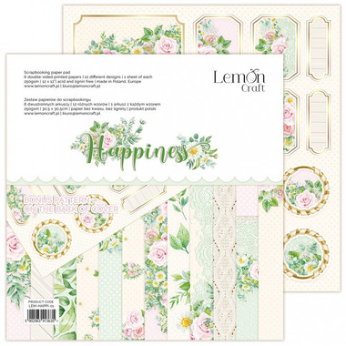Lemoncraft - Happiness - Scrapbooking Papers Pad 12 x 12 (LEM-HAPPI-01)