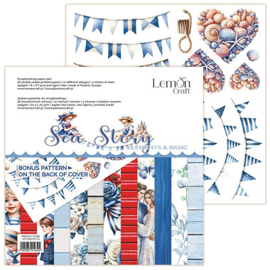 Lemoncraft - Sea Story Elements & Basic 8x8 Inch Paper Pad (LEM-SEASTO-03)