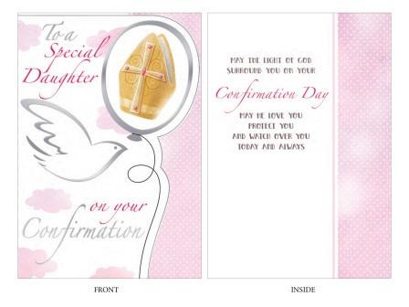 Confirmation Cards(each): Daughter (CD13417e) - Ark Religious Supplies