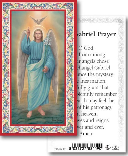 Laminated Holy Card: 700 SERIES: St Gabriel Archangel - Ark Religious ...