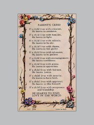Holy Verse Cards (pkt100) Parent's Creed - Ark Religious Supplies P/L