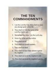 Holy Cards (pkt100): Ten Commandments(HC7157) - Ark Religious Supplies P/L