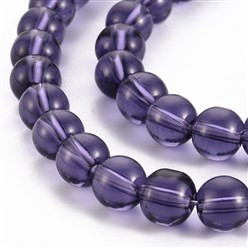 Glass Beads 6mm Round Purple x50 (G6004) - Ark Religious Supplies P/L