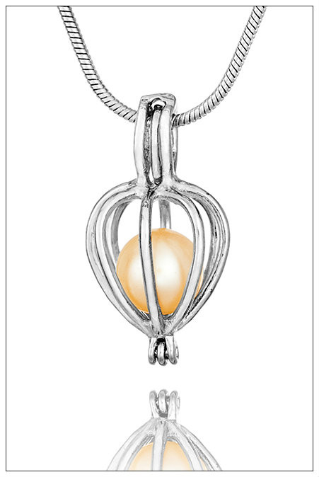 Olympic Heart Pearl Cages Pendants | PearlsIsland